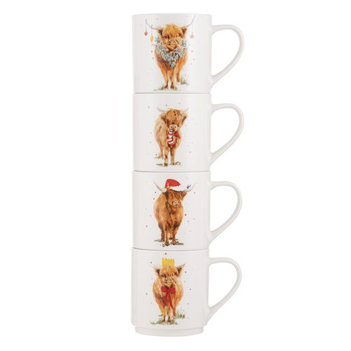 Coo Christmas Stackable 4pk Mug - Firmins Lane Garden Supplies